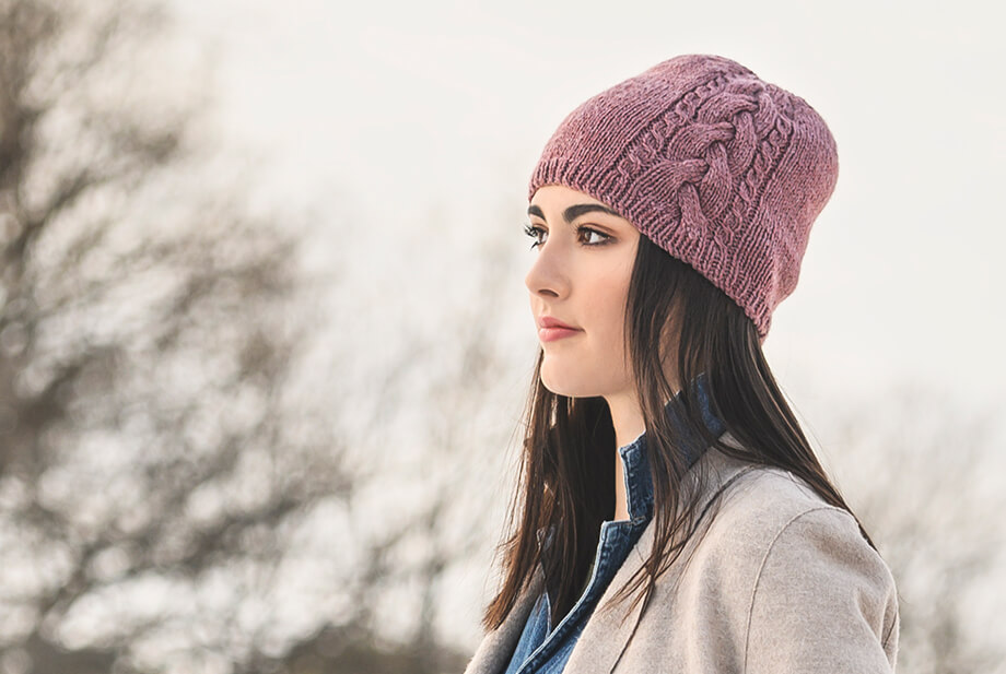 Claremont Cabled Hat Knit-A-Long - Blue Sky Fibers